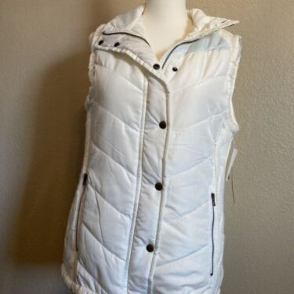 jason maxwell | Jackets & Coats | Jason Maxwell White Sleeveless Winter ...